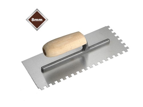 Tile Rite High Carbon Steel Square Notched Trowel 8mm - Turnbull,Tile ...